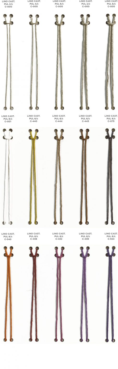 NATURAL TWISTED | THREAD THICKNESS AND COLOURS CATALOGUE - Trencilo