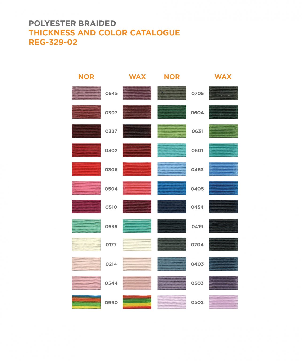 POLYESTER | THREAD COLOUR CATALOGUE - Trencilo